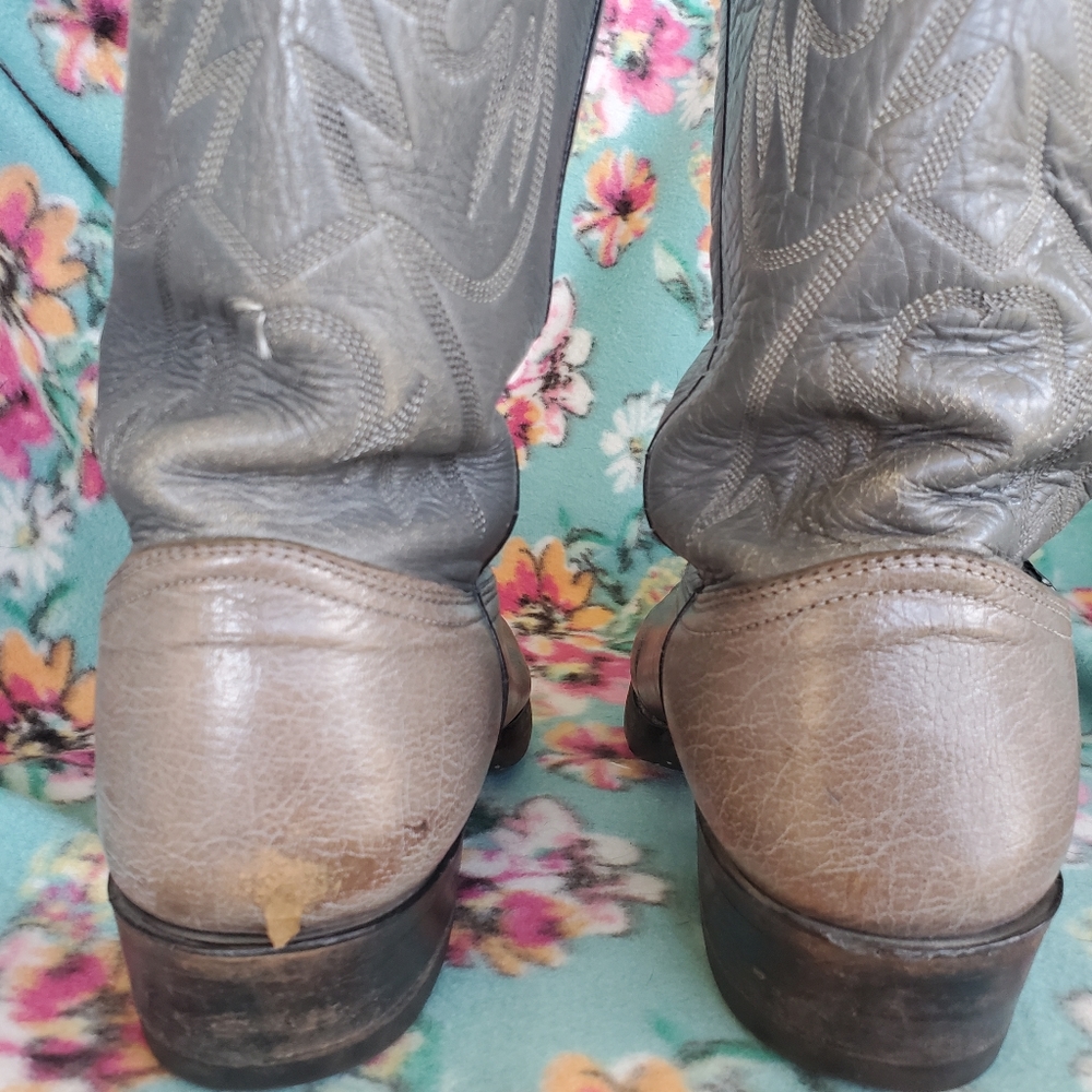 Bona Allen Gray Cowboy Boots 8.5 Men's - Gem